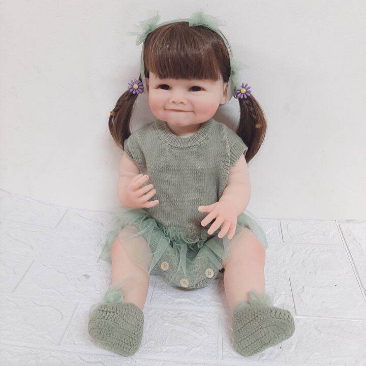 [COD] ตุ๊กตาพลาสติกอ่อน NPK 55 cm Reborn Body Full silicone 22 inch ...