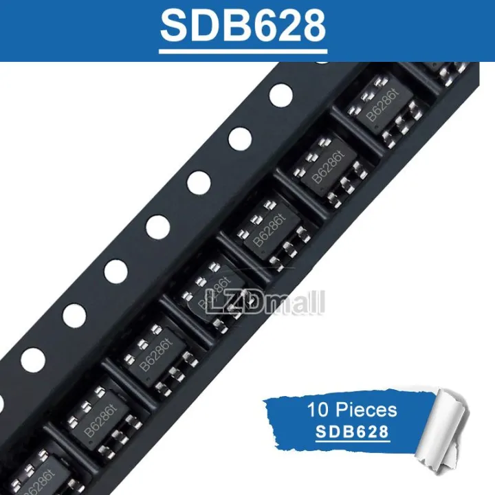 10ชิ้น SDB628 1.2เมกะเฮิร์ตซ์2A 28โวลต์ SX1308 B628 SOT23-6เพิ่มชิป IC บูรณาการ | Lazada.co.th