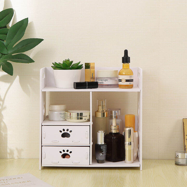 Wood Storage Racks Cosmetic Drawer Cabinet Organizer | Lazada PH