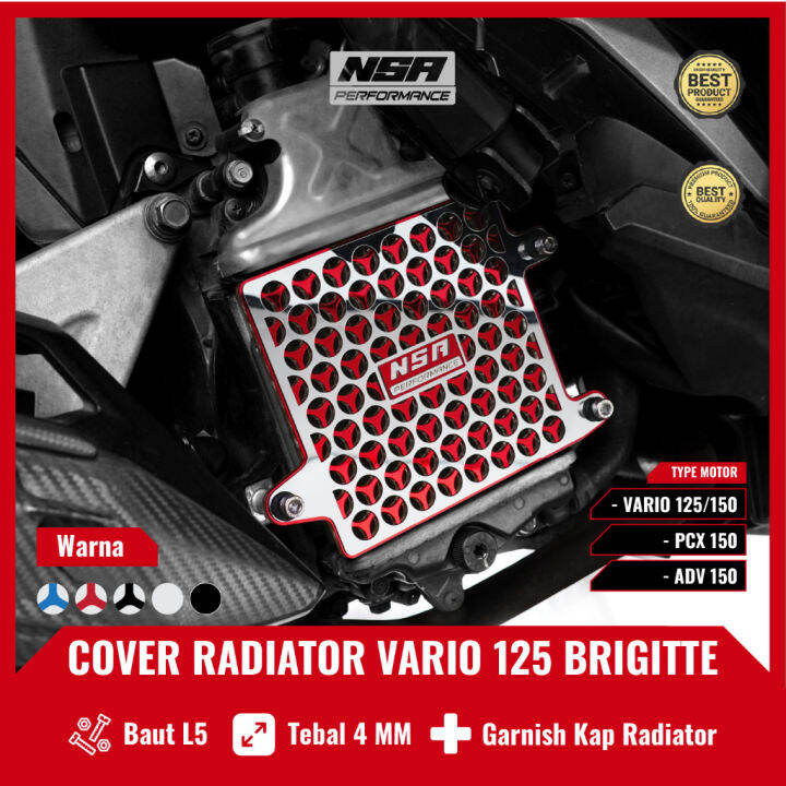 MESIN Radiator COVER VARIO 125-150 PCX 150 ADV 150 TWOTONE BRIGITTE NSA ...