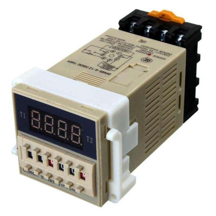 AC 220V 5A Programmable Double Time Timer Delay Relay Device Tool DH48S ...