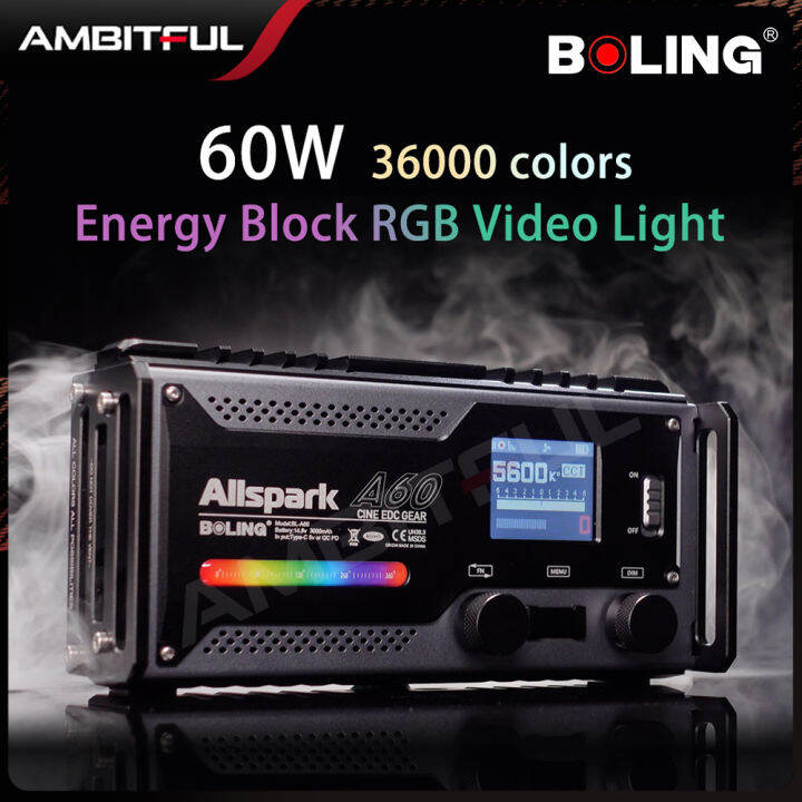 BOLING BL-A60 60W RGB LED Photography Light 2500k-10000k 0-100% ...