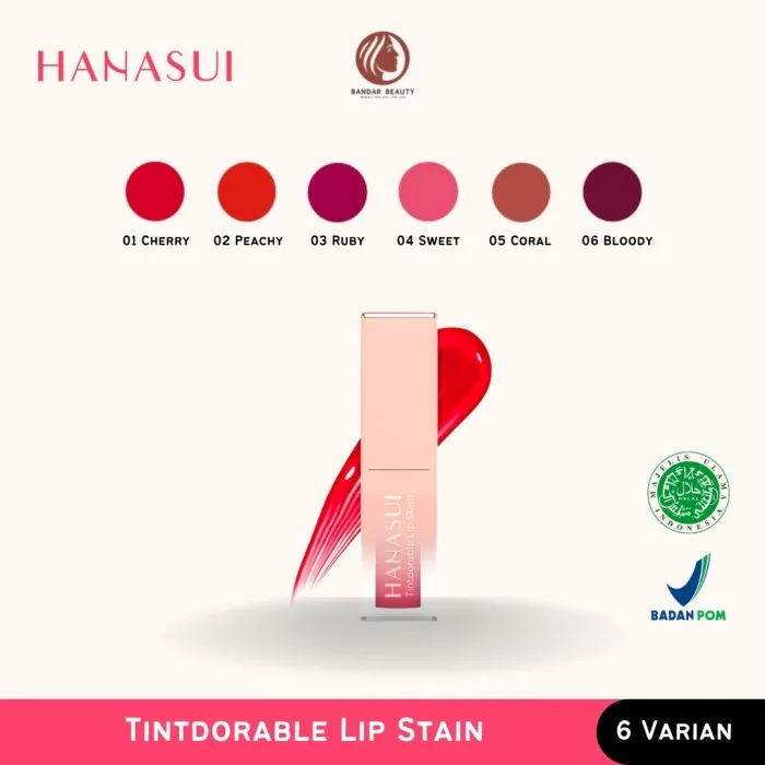 Hanasui Tintdorable Lip Stain - Lip Tint BPOM / Liptint Lipstain ...