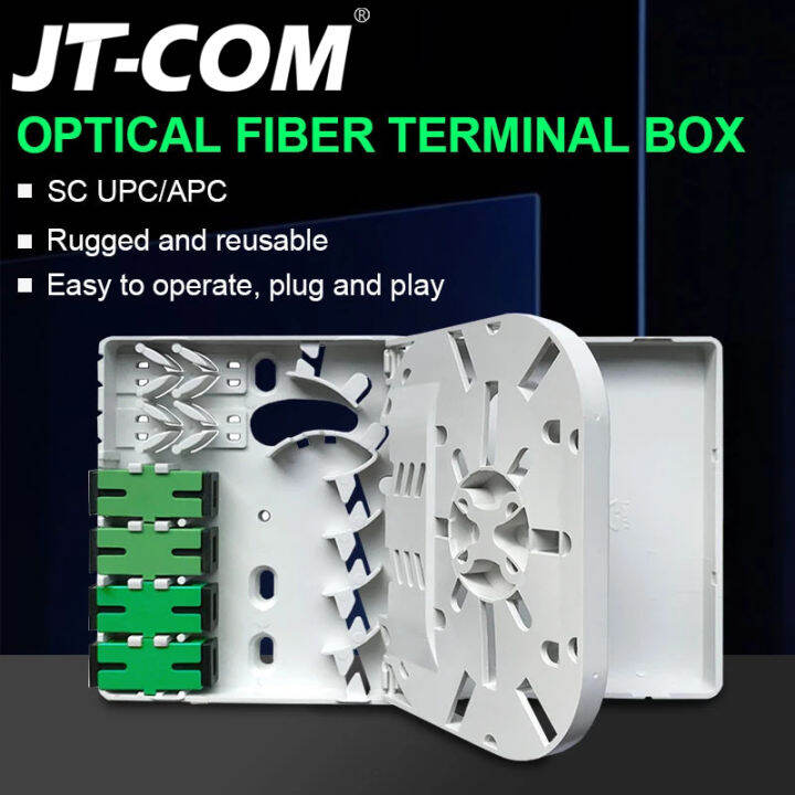 JT-COM 10pcs / lot Fiber Optical Terminal Junction Box,4-Port Fiber ...