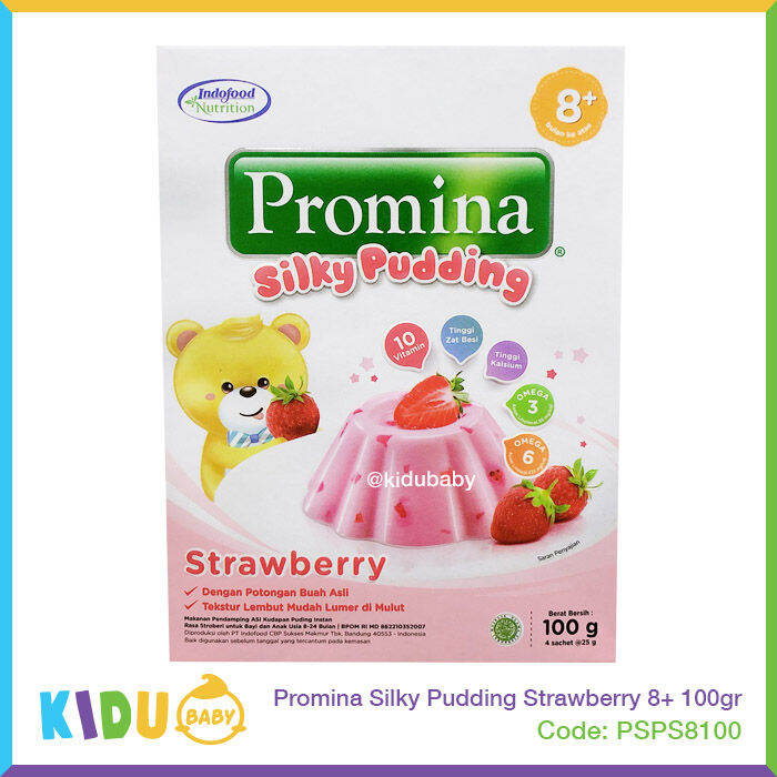 Promina Silky Pudding Strawberry 8+ 100gr Pudding Bayi Cemilan Bayi ...