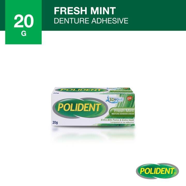 Polident Fresh Mint Denture (Pustiso) Glue Adhesive Cream 20g | Lazada PH