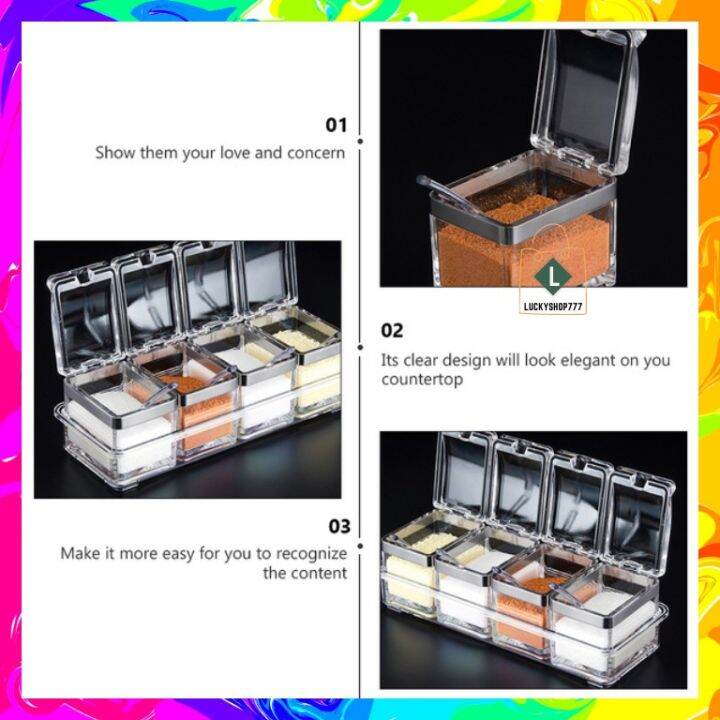 Clear Acrylic Condiments Organizer Seasoning Box belt for men | Lazada PH