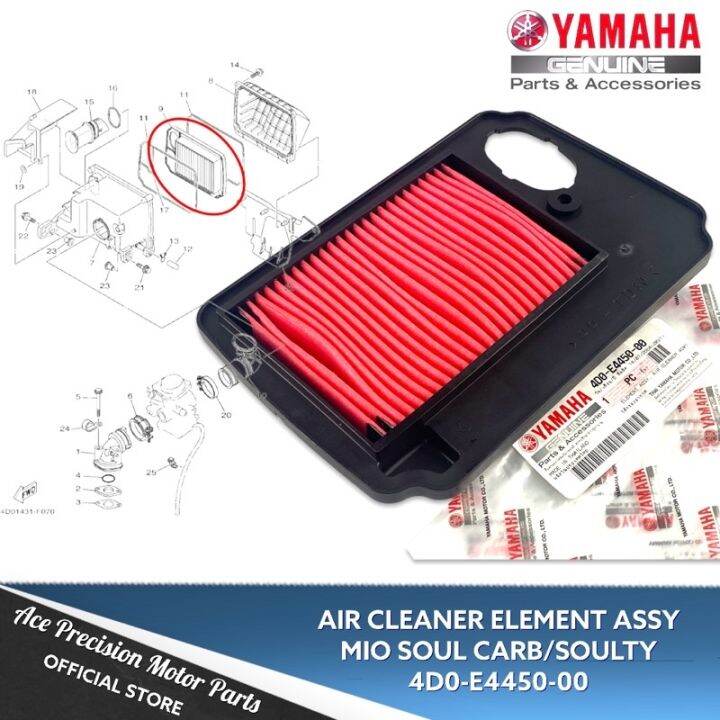 AIR CLEANER/FILTER ELEMENT MIO SOUL CARB/SOULTY 4D0-E4450-00 YAMAHA ...