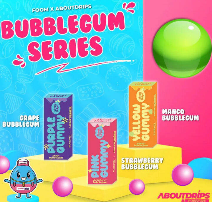 FOOM BUBBLEGUM SERIES LIQUID SALTNIC 30ML ALL VARIANT | Lazada Indonesia