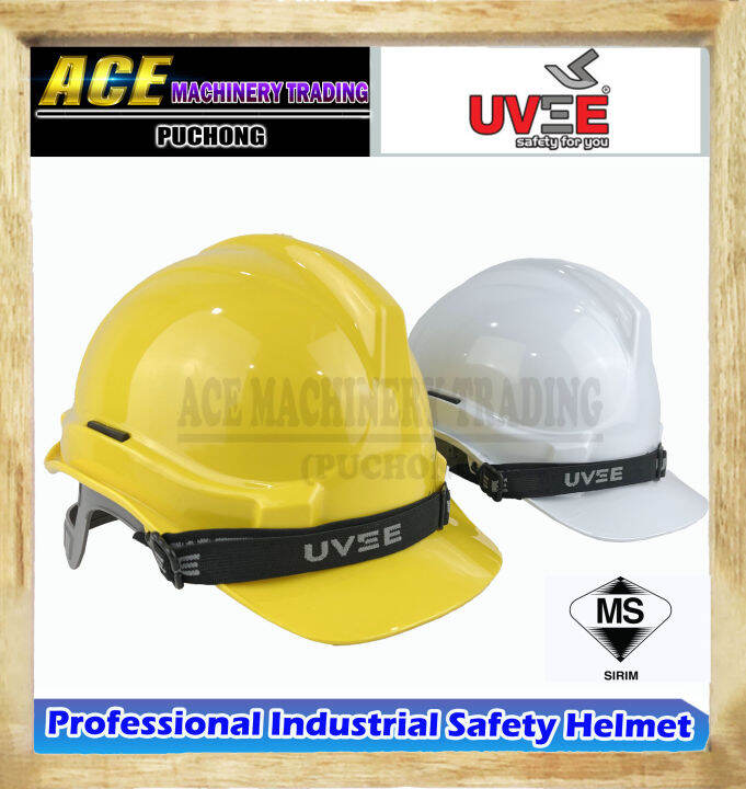 UVEE Safety Helmet - SIRIM CERTIFIED - (Yellow/White) Slide Lock ...