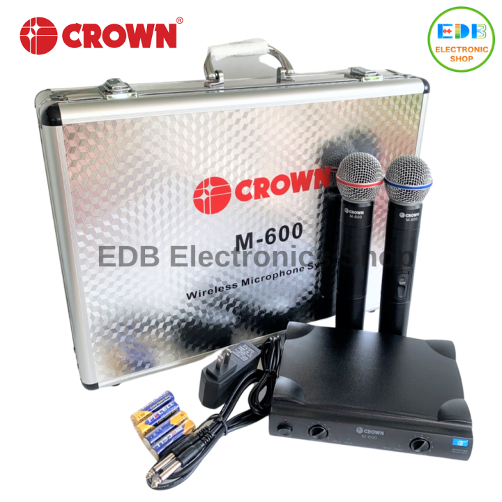 Original Crown M-600 Wireless Microphone Dual Handheld Microphone M600 | Lazada PH