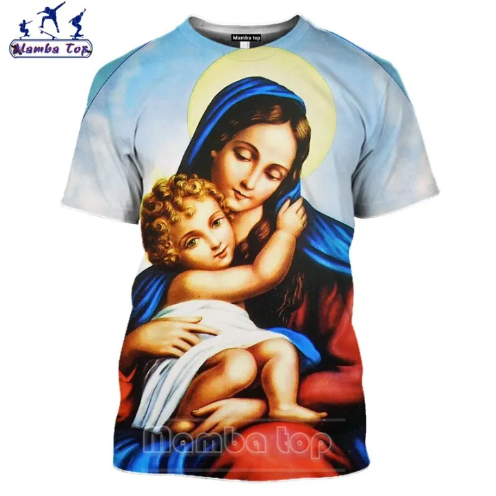 Mamba Top Summer Men Tshirt Women Streetwear 3D Print Jesus Mother ...