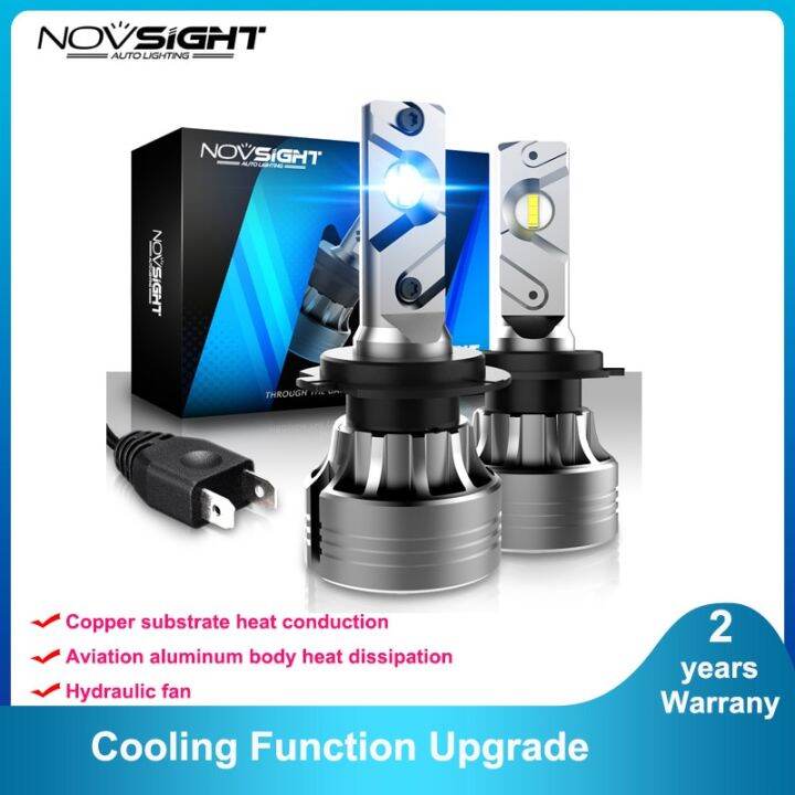 NOVSIGHT Car Headlight H7 LED H4 Hi/Lo H1 H3 H11 H13 9005 9006 9007 9012 80W 20000LM 6500K Auto ...