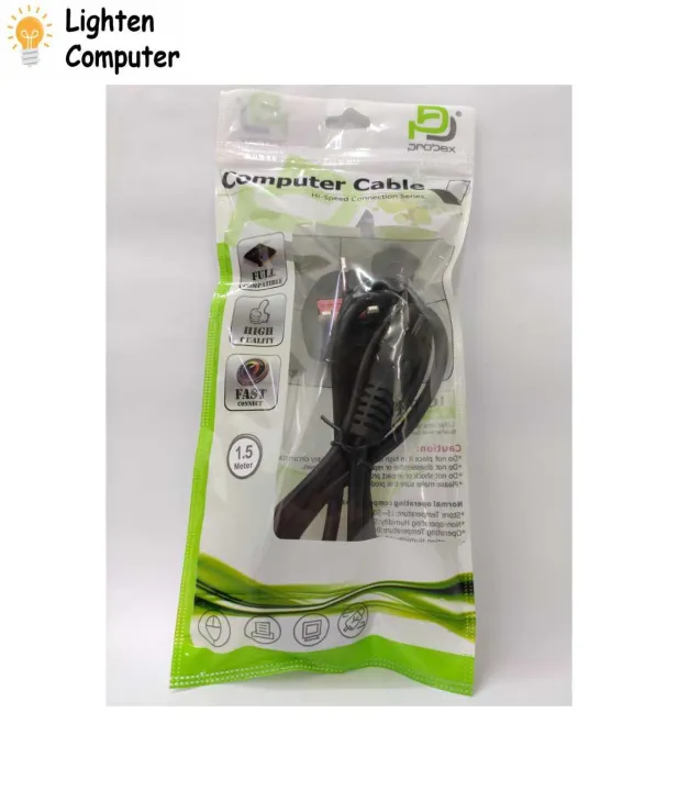 Probex Notebook / Laptop Universal Power Cord with Fuse - 3 Pin | 1.5 ...