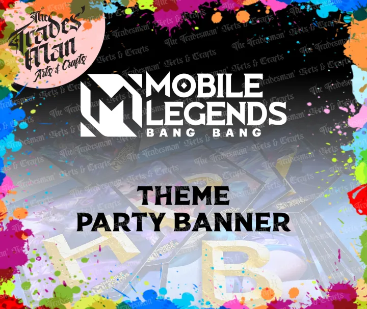 MOBILE LEGENDS Theme Party Banner Set - with FREE NAME (8 Letters ...