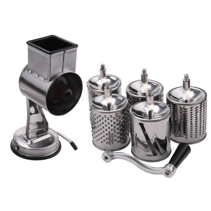 Stainless Steel Cheese Grater, Rotary Chopper, Vegetable Shredder Salad ...