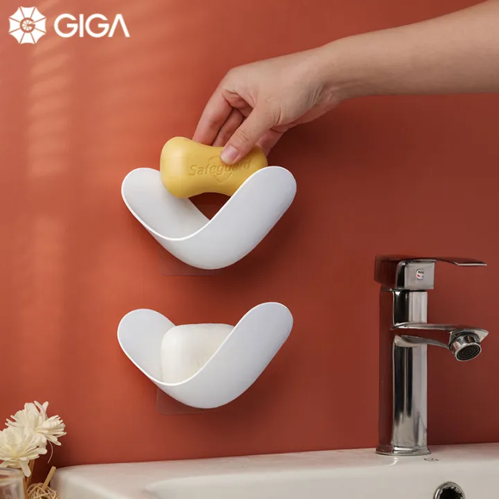 GIGA ESSENTIAL กล่องสบู่ท่อระบายน้ำโค้งสร้างสรรค์/กล่องสบู่ติดผนัง ...