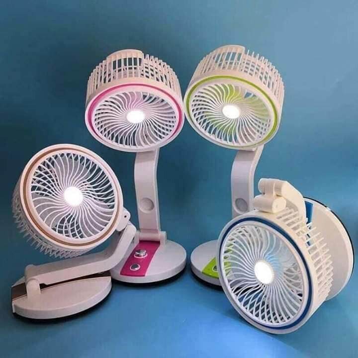 HT-2020 LED Light Foldable Fan Rechargeable mini electric fan With ...