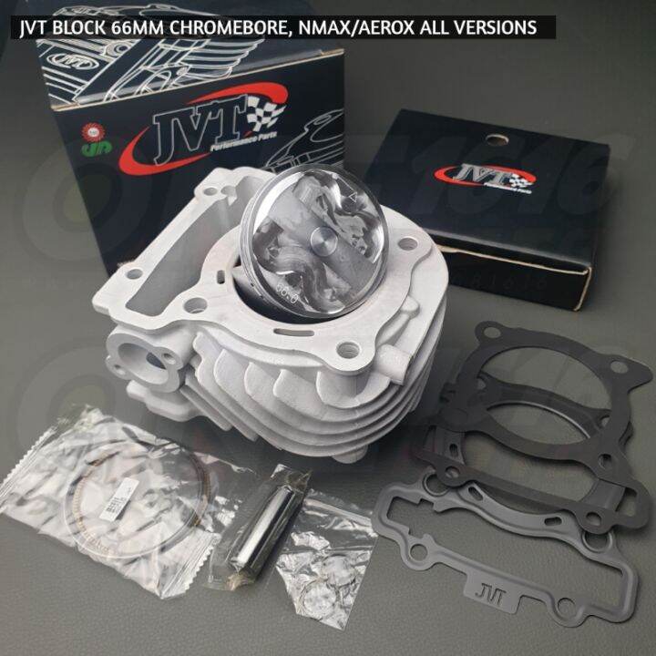 JVT BLOCK 66MM CHROMEBORE FOR NMAX/AEROX ALL VERSIONS HEAVY DUTY PERFORMANCE PARTS ORIGINAL ...