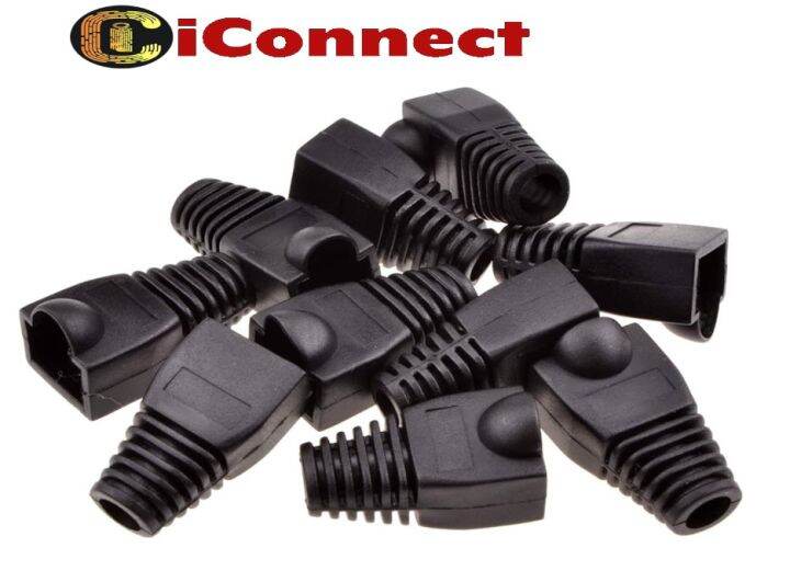 RJ45 RUBBER BOOTS BLACK SET OF 50 PCS BLACK | Lazada PH