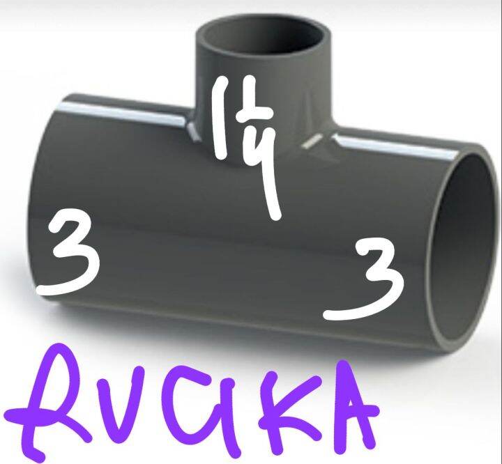 RUCIKA tee 3" x 11/4" Vlok Tee 3x1 1/4 RUCIKA AW Reducer PVC 3×1.25 - 3 ...