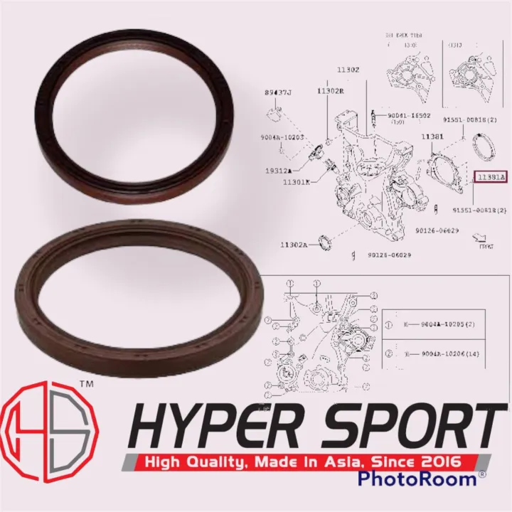 PERODUA MYVI ALZA AIXA MYVI LB AVANZA F601 FLY WHEEL OIL SEAL (73.5 X ...