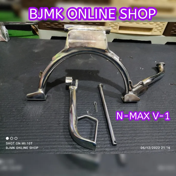 STAINLESS 304 NMAX V1 CENTER STAND/ SIDE STAND/ FREE EHE | Lazada PH