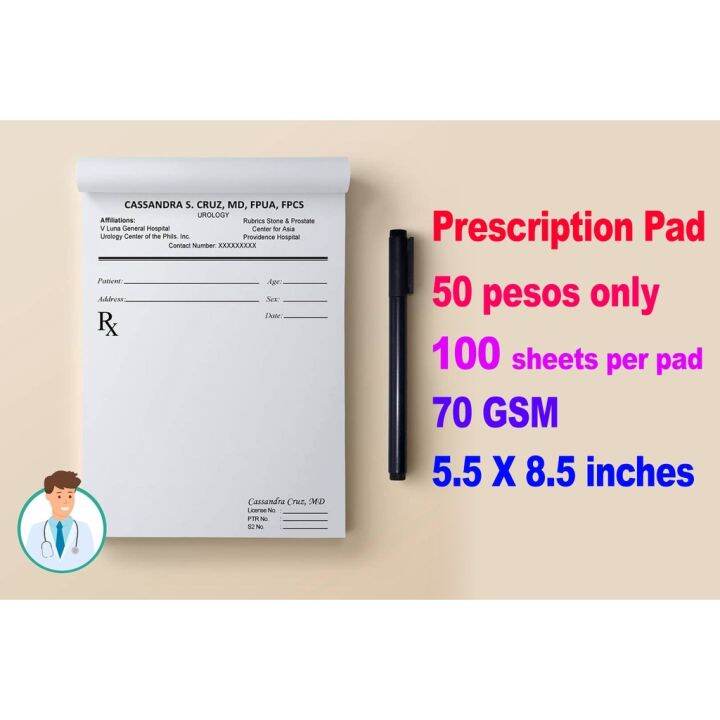 Prescription Pad / RX Pad | Lazada PH