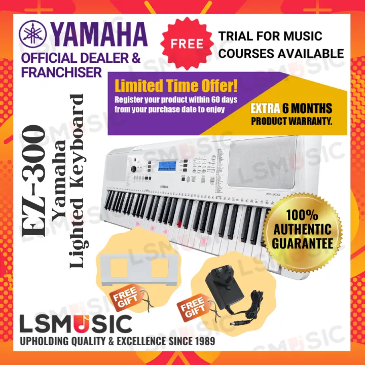 Yamaha Lighted Keyboard EZ-300 / EZ300 / EZ 300 Portable Keyboard | Lazada