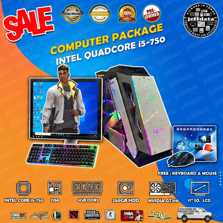 Mid Gaming Computer Package Intel Core i5-750 Quadcore 4gb ddr3 ram ...
