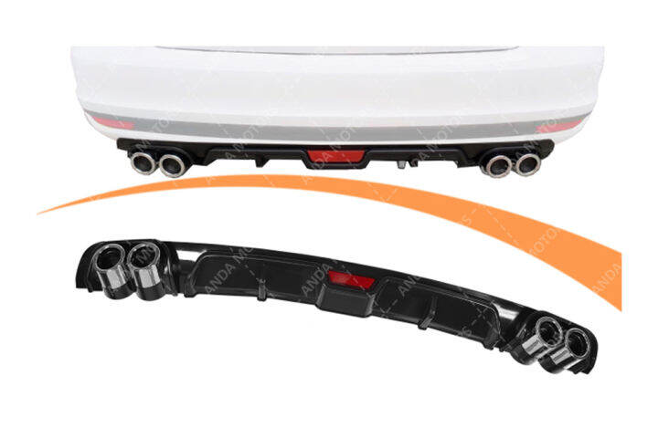 UNIVERSAL REAR DIFFUSER TYPE C GLOSSY BLACK | Lazada PH