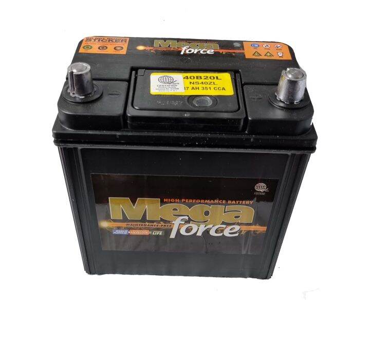 Mega Force NS40Z/L (40B20L/R) Maintenance Free Automotive Battery ...