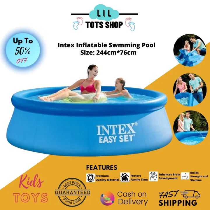 Lil Tots Authentic Intex Round Inflatable Swimming Pool Family Big Size ...
