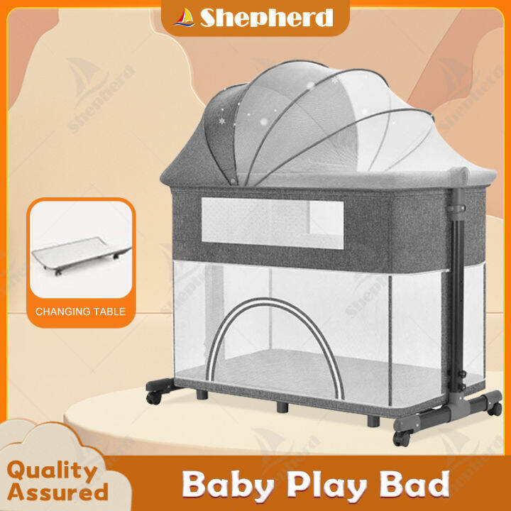 Shepherd Elevatable Crib Game For Baby Multi functional Cradle Bed ...