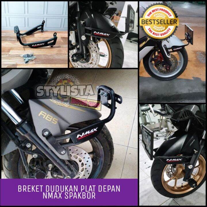 DUDUKAN PLAT DEPAN NMAX 2015 2016 2017 2018 2019 2020 2021 2022 BREKET ...