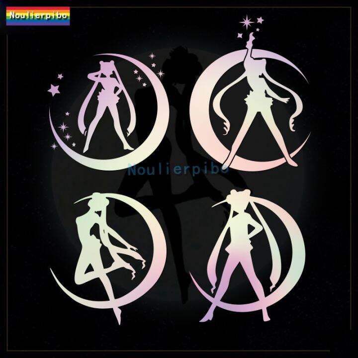 Personality Anime Car Sticker Sailor Moon PVC Car Fuel Tank Cover ...