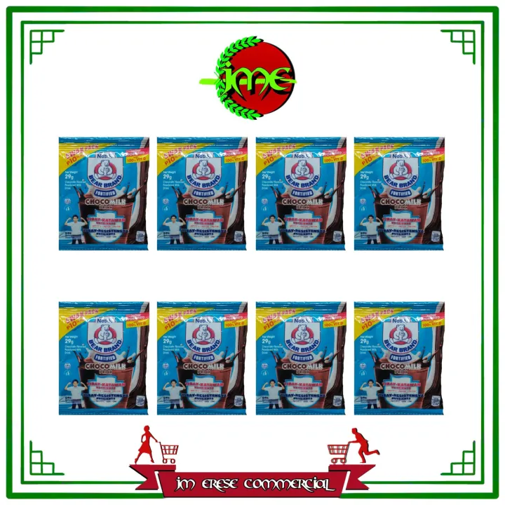 8pcs Bear Brand ( CHOCO MILK DRINK ) Swak 29g Fortified Powdered Drink ...