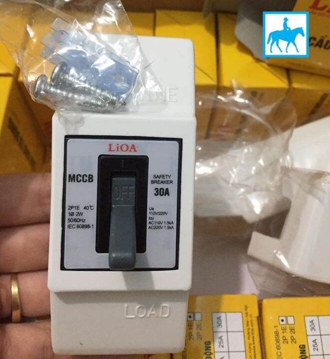 CB Cóc Cầu dao tự động APTOMAT 15A 20A 2 cực 1 tiếp điểm LIOA MCCB2P1E ...