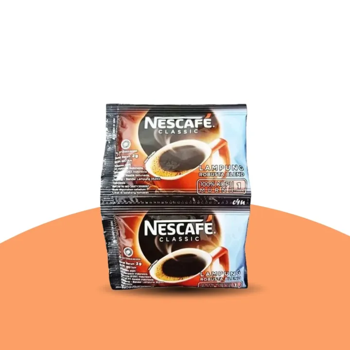 NESCAFE Classic Black Coffee Powder Kopi Klasik Hitam Bubuk Instant 2g ...