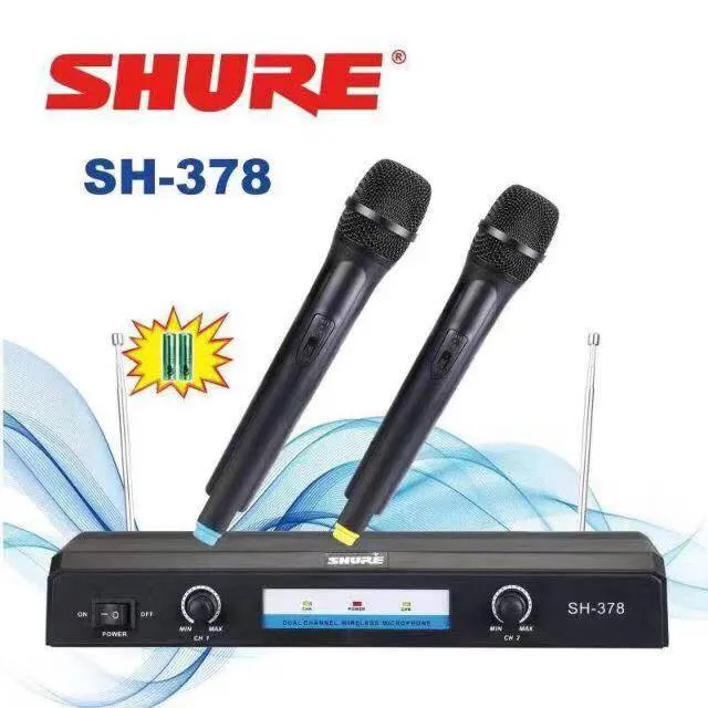 fifine microphone Asseenontv # SHURE SH-378 Microphone Wireless With 9V ...