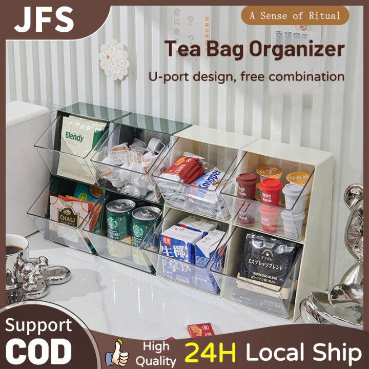 JFS kitchen Coffee Capsule Storage Box Acrylic Tea Bag Organizer Rack ...