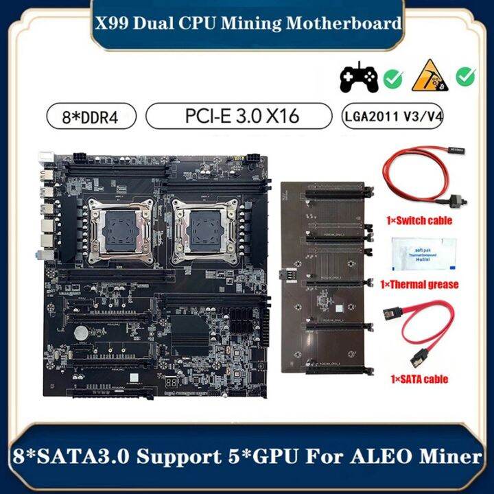 X99 Aleo Mining Motherboard Dual Motherboard Thermal Grease Switch