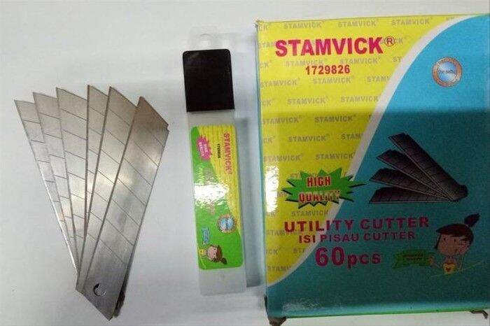 INFINITY Isi Cutter Cuter STAMVICK Besar Tajam Kaku Isi 6 Pcs Model ...