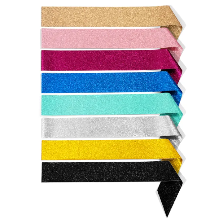 Glitter Sash Blank Satin Sash Plain Sash Make Your Own DIY Sash 9.5cm ...