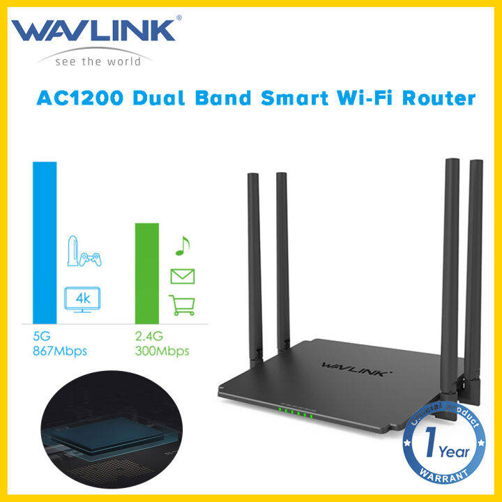 Wavlink Ac1200 Dual Band Smart Wifi Router With 4x5dbi Antenna 10 ...