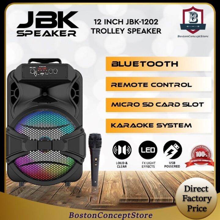 8 Inch 12 Inch Subwoofer Trolley Speaker with USB TF AUX Fm Radio & Bluetooth JBK Speaker ZQS ...