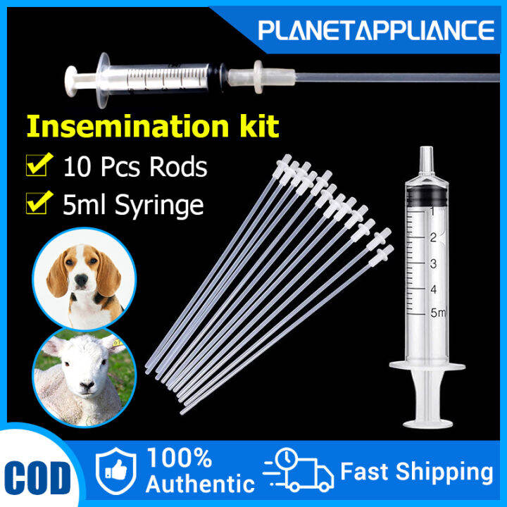 Artificial insemenation kit 10Pcs ai catheter rods with 5ml injector ...