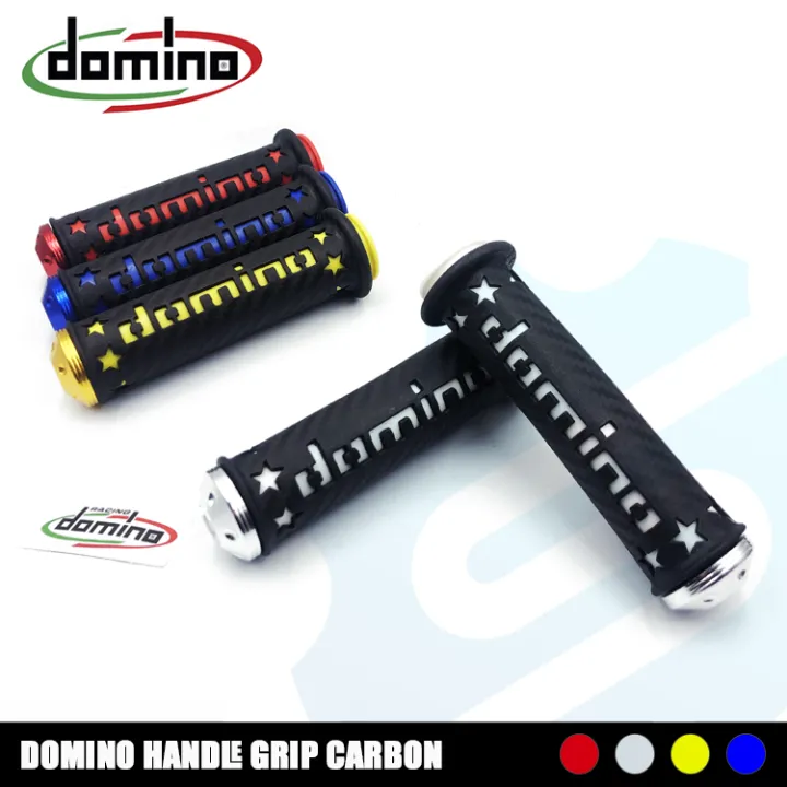 Domino Handle Grip with Alloy Bar End Carbon Design with Sticker made ...