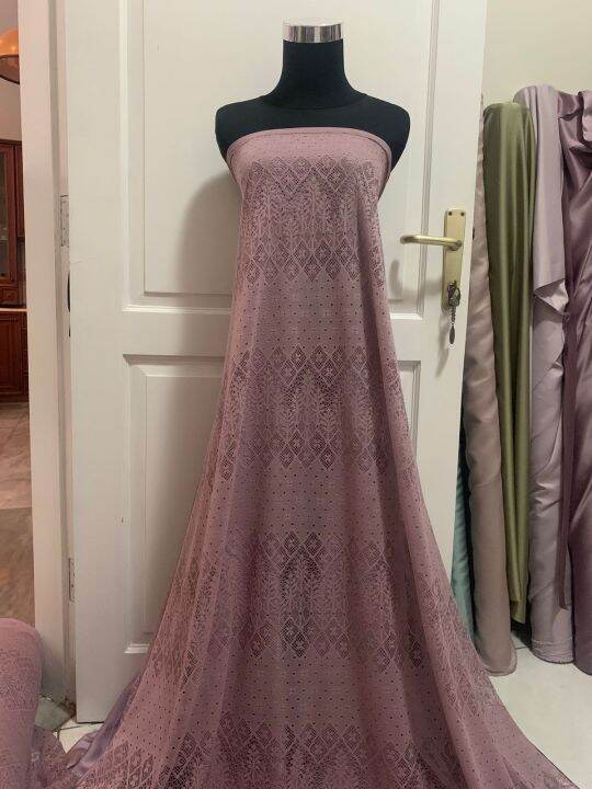 Bahan Kain Brokat Lace Lolita Warna Dusty Purple Dusty Ungu | Lazada ...