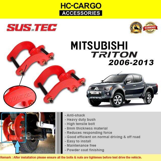 SUS.TEC Mitsubishi Triton Old 2006-2013 Double Shackle 4x4 Suspension ...